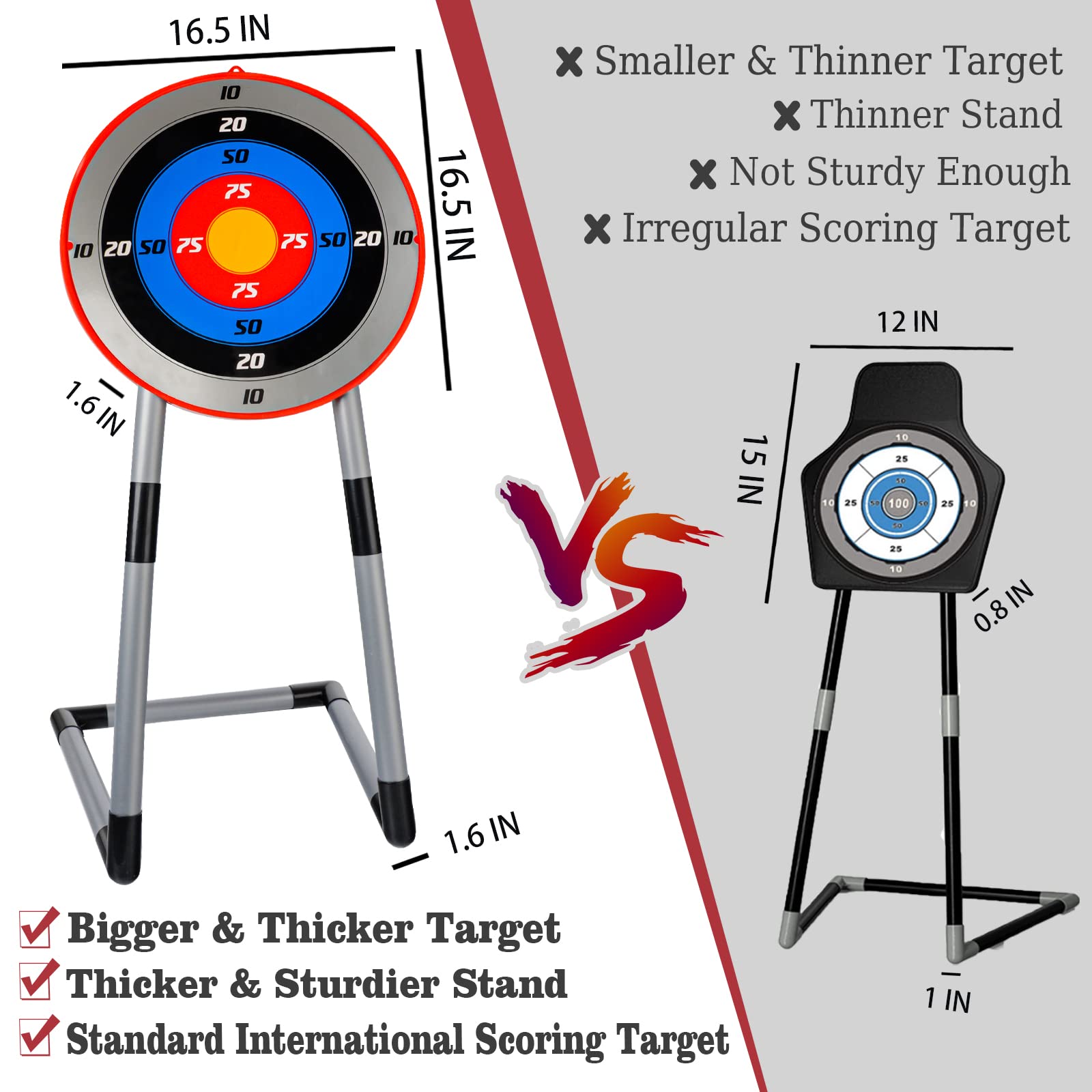 3 Pack Bow and Arrow for Kids 8-12, Kids Archery Set with LED Crossbow & 2 Light Up Bows & Bigger Stand Target & 15 Arrows, Kids Bow and Arrow Set for Boys 4-6 with 2 Quivers