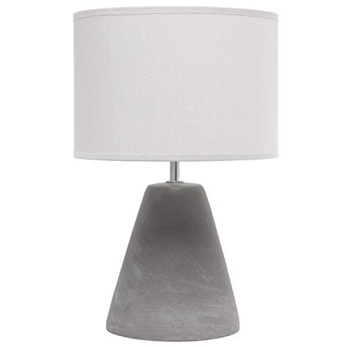 Simple Designs LT2059-GRY Pinnacle Concrete Table Lamp, Gray