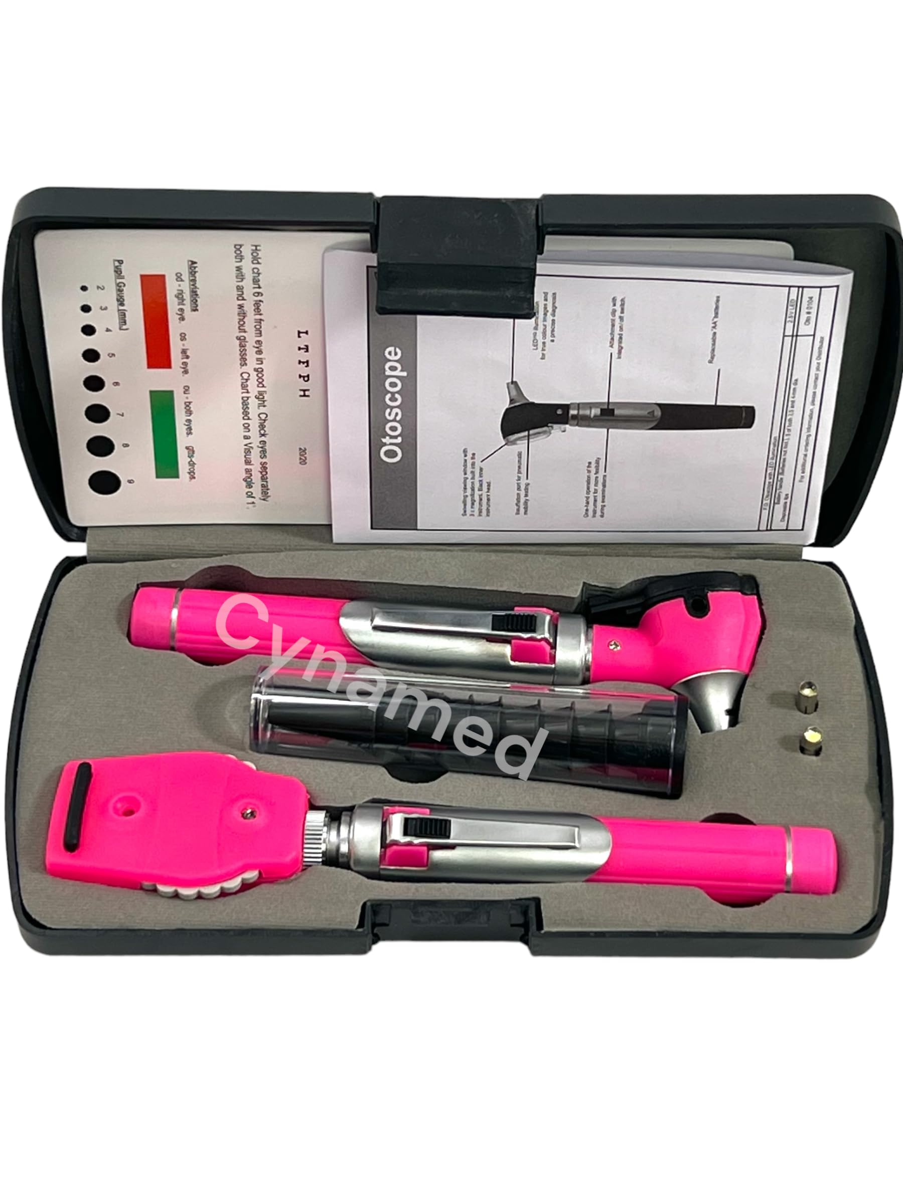 Pink Otoscope Set -LED Otoscope/School Kit-CYNAMED