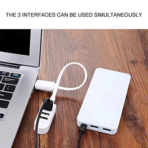 Lysee Data Cables - 3usb Multi-Function 3A Charger Converter spliltter Extension line Expansion Multi-Port HUB hub for Laptop - (Color: White, Cable Length: 120CM)