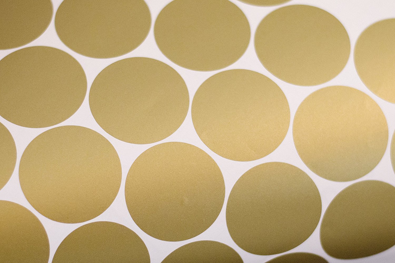Easy Peel & Stick Gold Wall Decal Dots, 1.2inch (216 Decals) Safe on Paint Walls Removable Metallic Vinyl Polka Dot Decor, Round Circle Art Glitter Stickers, Paper Sheet Room Set