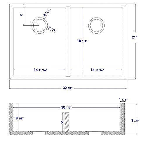 ALFI brand AB3321 33-Inch Double Bowl Bamboo Kitchen Farm Sink