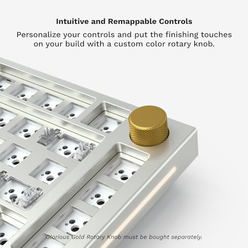 Glorious Modular Mechanical Gaming Keyboard Barebones/Pre Built/Black and White (Barebones (White))