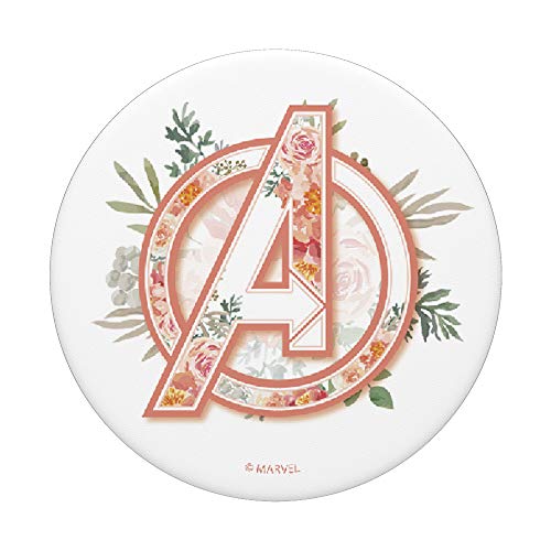 Marvel Avengers Floral Logo PopSockets PopGrip: Swappable Grip for Phones & Tablets