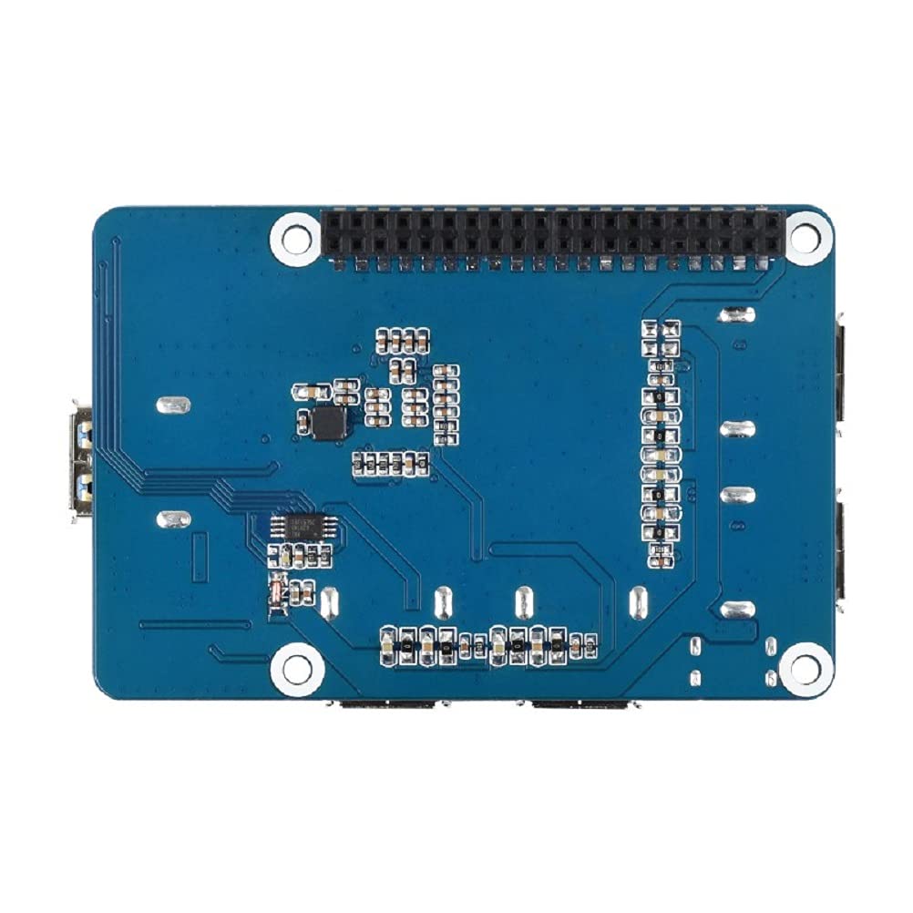 USB 3.2 Gen 1 HUB HAT for Raspberry Pi,4X USB 3.2 Gen1 Ports,4X USB 3.2 Gen1 Ports,Compatible with USB 3.0 / 2.0 /1.1,Driver-Free