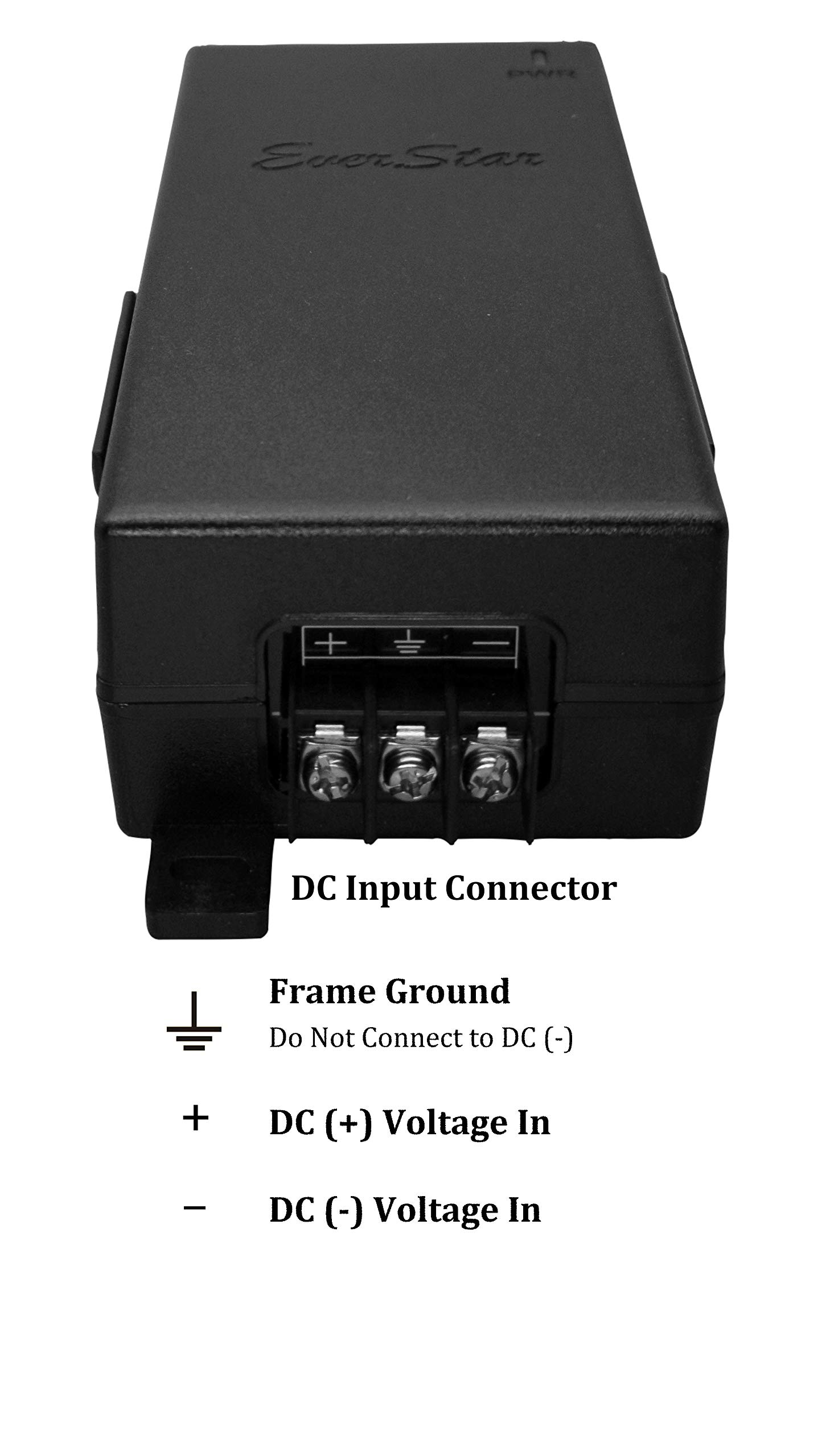 EverStar iPoE-17W48GDW-af Gigabit | 9-36V DC in | 48V/0.35A 17W DC PoE Out | DC-DC Converter + 802.3af Mode A&B PoE Injector | Black