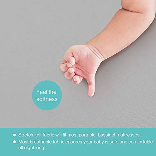 Nicesure Microfiber Fitted Crib Sheet - Soft and Breathable Toddler Sheets for 28 x 52in Fits Standard Crib and Toddler Mattress,2 Pack Set (Gray)