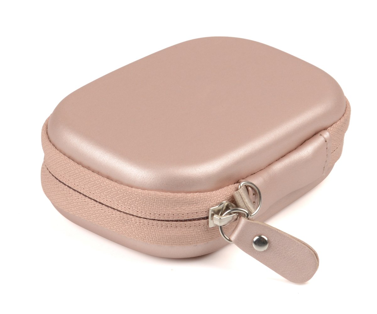 Alltravel case for External Solid State Drive Samsung T7, T7 Touch, T5, T3 250GB 500GB 1TB 2TB SSD USB 3.0 External Solid State Drives, Strong Compact Light Weight case, Mesh Pocket (Rose Gold)