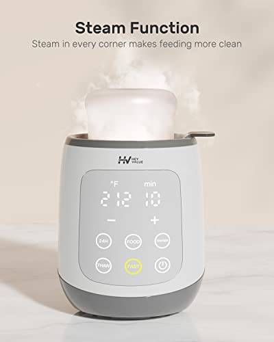 Bottle Warmer, Baby Bottle Warmer 10-in-1 Fast Baby Food Heater&Thaw BPA-Free Milk Warmer with IMD LED Display Accurate Temperature Control for Breastmilk or Formula for Bottles