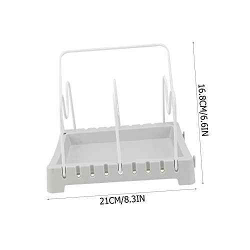 Alipis 2 Pcs Pan Storage Rack Cutting Board Holder Stand Dish Rack for Cabinet Tabletop Shelf Cabinet Shelves Pan Lid Organizer Pantry Rack Tabletop Pot Lid Holder Kitchen Pot Lid Holder