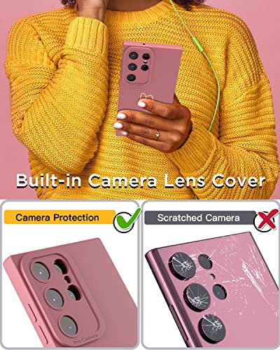 AICase for Samsung Galaxy S23 Ultra Heart Case for Women with Full Camera Lens Protection,Silicone Girly Cute Side Soft Slim Shockproof Protective Cover for Samsung Galaxy S23 Ultra 6.8" 2023_5