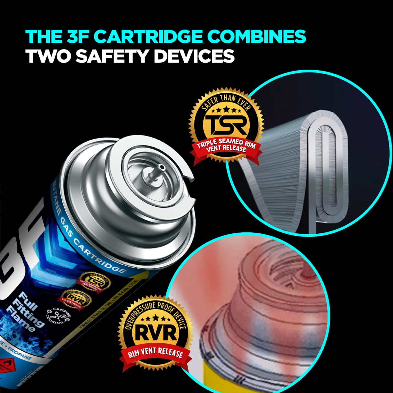 3F Culinary Professional Torch + 4 Butane Canisters Included Cooking Torch Baking Searing Campfires Charcoal Grills Camping Butane Fuel