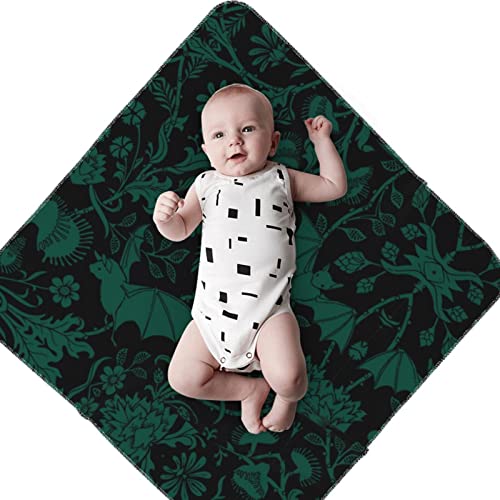 Belinyo Bat Flower Baby Swaddle Blankets Nursing Cover Infant Receiving Blankets for Crib, Stroller, Travel( 36x 36'')