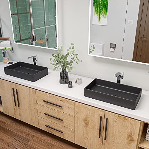 ALFI brand AB9055-BM Bathroom Sink Drain, 7.63"L x 2.75"W x 2.75"H, Black Matte