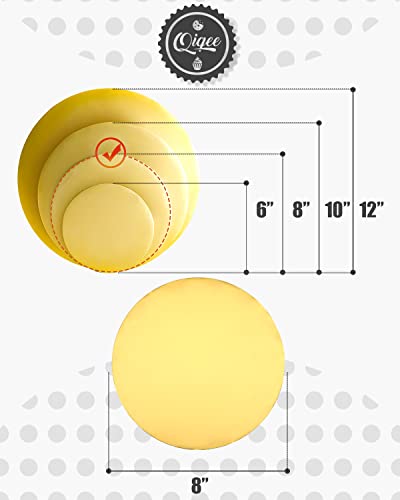 8 Inch Gold Cake Boards Round 40-Packs Circles Rounds Base Food-Grade Cardboard Cake Plate(Thinner But Stronger) qiqee