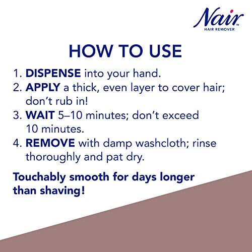Nair Hair Remover Bladeless Shave Whipped Crème Infused with Rosewater, 5oz