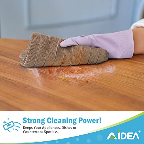 AIDEA Microfiber Kitchen Towels-8 Pack, 18"x26", Super Absorbent, Multi-Purpose Dish Towels for Home, Kitchen-Brown