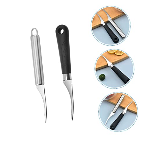 Angoily 2pcs Shrimp Thread Cutter Lobster Shrimp Peeling Tool Seafood Picks Shrimp Cleaner Tool Shrimp Line Cleaner Kitchen Gadgets Stainless Steel Peeling Machine Seafood