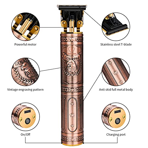 Ceenwes Zero Balde Hair Trimmer Pro T Outline Clippers T Blade Trimmer Cordless Zero Gapped Trimmer Professional Hair Clippers for Men