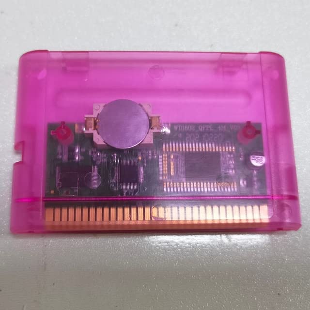 235 In 1 2G Memory Hack Collection With Battery Save For 16 Bit MD Game Card Sega Mega Drive Genesis (Clear Pink)
