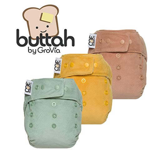 GroVia Buttah O.N.E. Reusable Baby Cloth Diaper (Glacier)