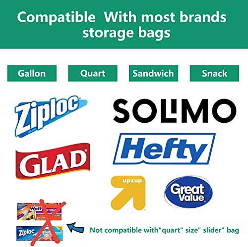 Adelaide Ziplock Bag Storage Organizer For Kitchen Drawer, Bamboo Baggie Holder, Compatible With Ziploc, Solimo, Glad, Hefty For Gallon, Quart, Sandwich And Snack Variety Size Bags(4 Piece Set)