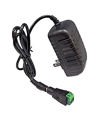 Jieyitech 12V 2A 24W Power Adapter Supply 100-240V AC to DC 2.1mm X 5.5mm US Plug 12v 2 Amp Switching Power Supply for 12v LED Strip Light, CCTV Security Camera BT Speaker Webcam Router