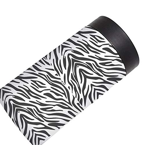 Smart Coolers - New 2020 Slim Can Cooler Coozie for White Claw Sleeve 12 oz Skinny Can - Soft Insulated Slim Sleeve for Beer, Soda & Cold Beverages - Standard Size Can Coozie Holder - Zebra