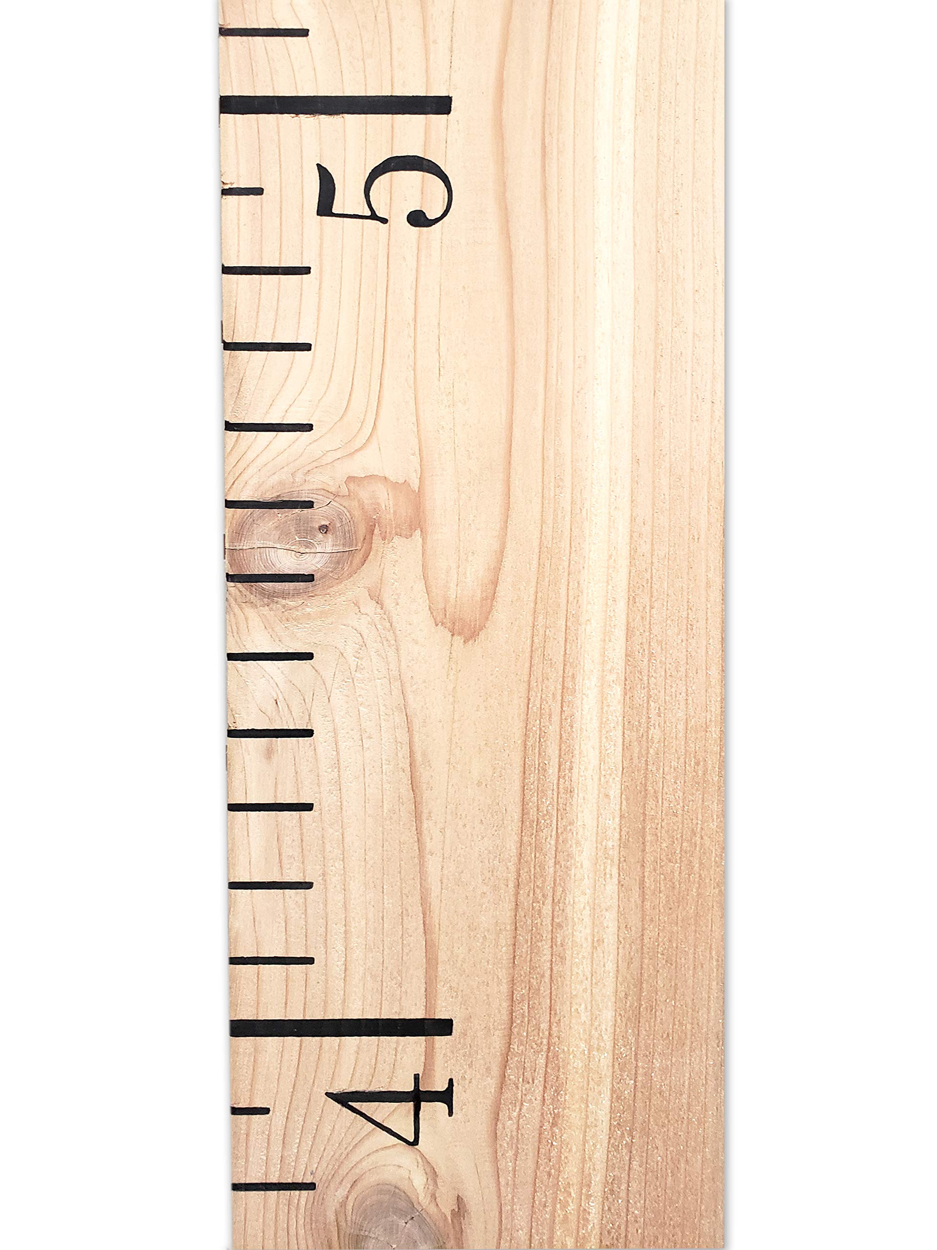 Growth Chart for Kids Made from Reclaimed Rustic Wood - Hand Painted - No Vinyl (Natural)