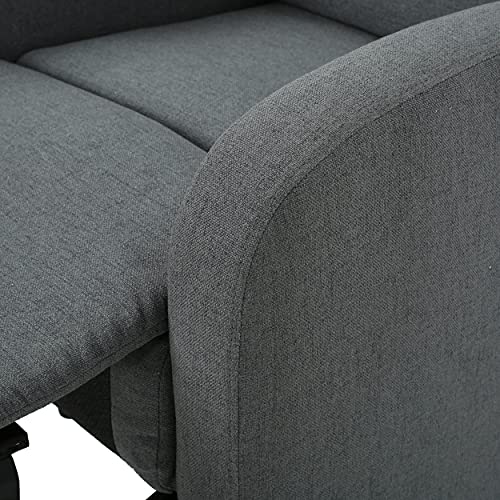 Christopher Knight Home Gaius Classic Fabric Recliner, Charcoal / Black