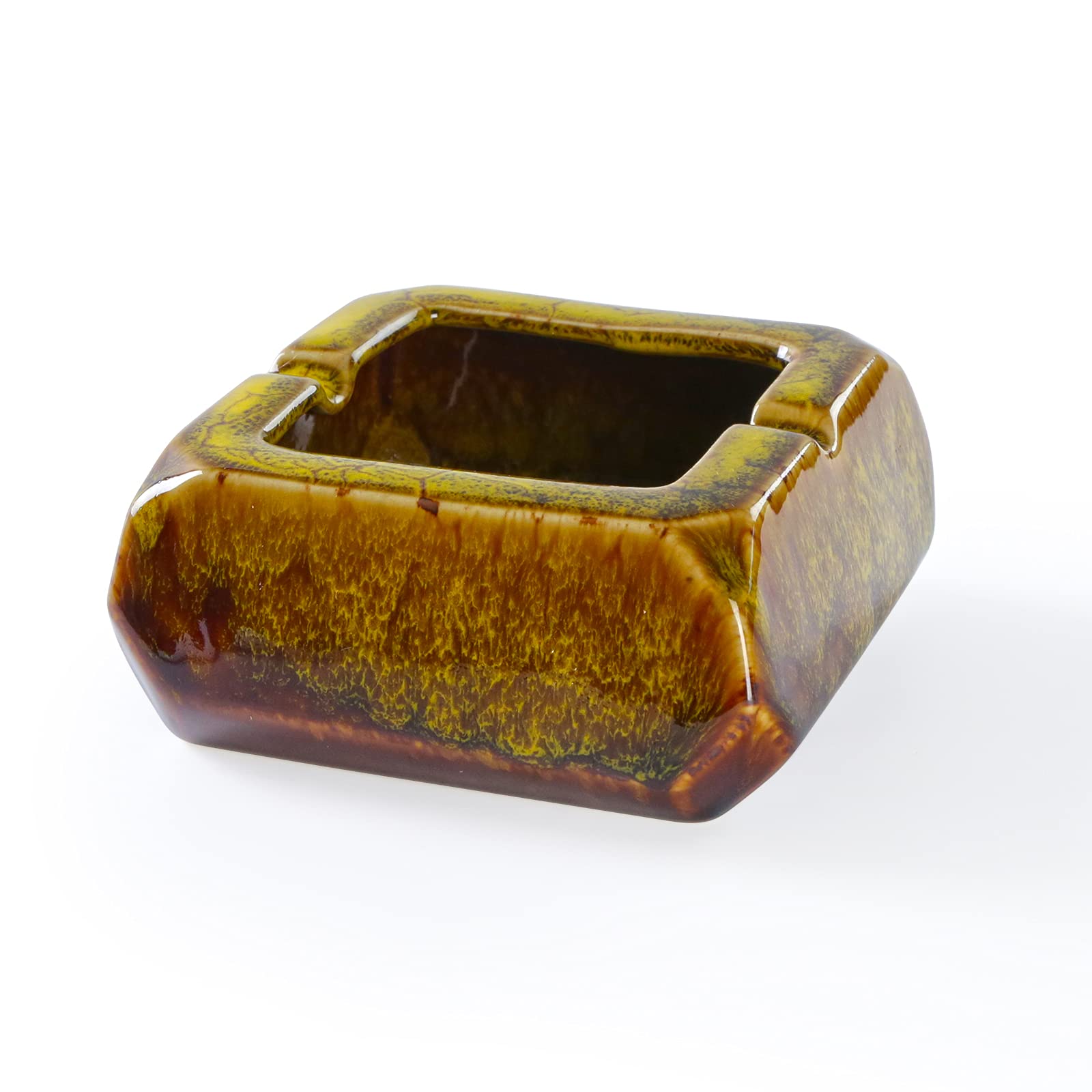 Amzcku Ceramic Ashtray, vintage Cigarette Ash Tray, Home, and Office Decoration Porcelain Gift, for Patio/Outside/Indoor/Garden/Porch/Home Decor