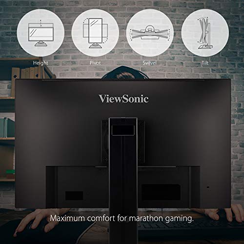 ViewSonic XG2705-2K 27 Inch 1440p 1ms 144Hz IPS Gaming Monitor with FreeSync Premium, Eye Care, Advanced Ergonomics, HDMI and DP for Esports (Renewed)
