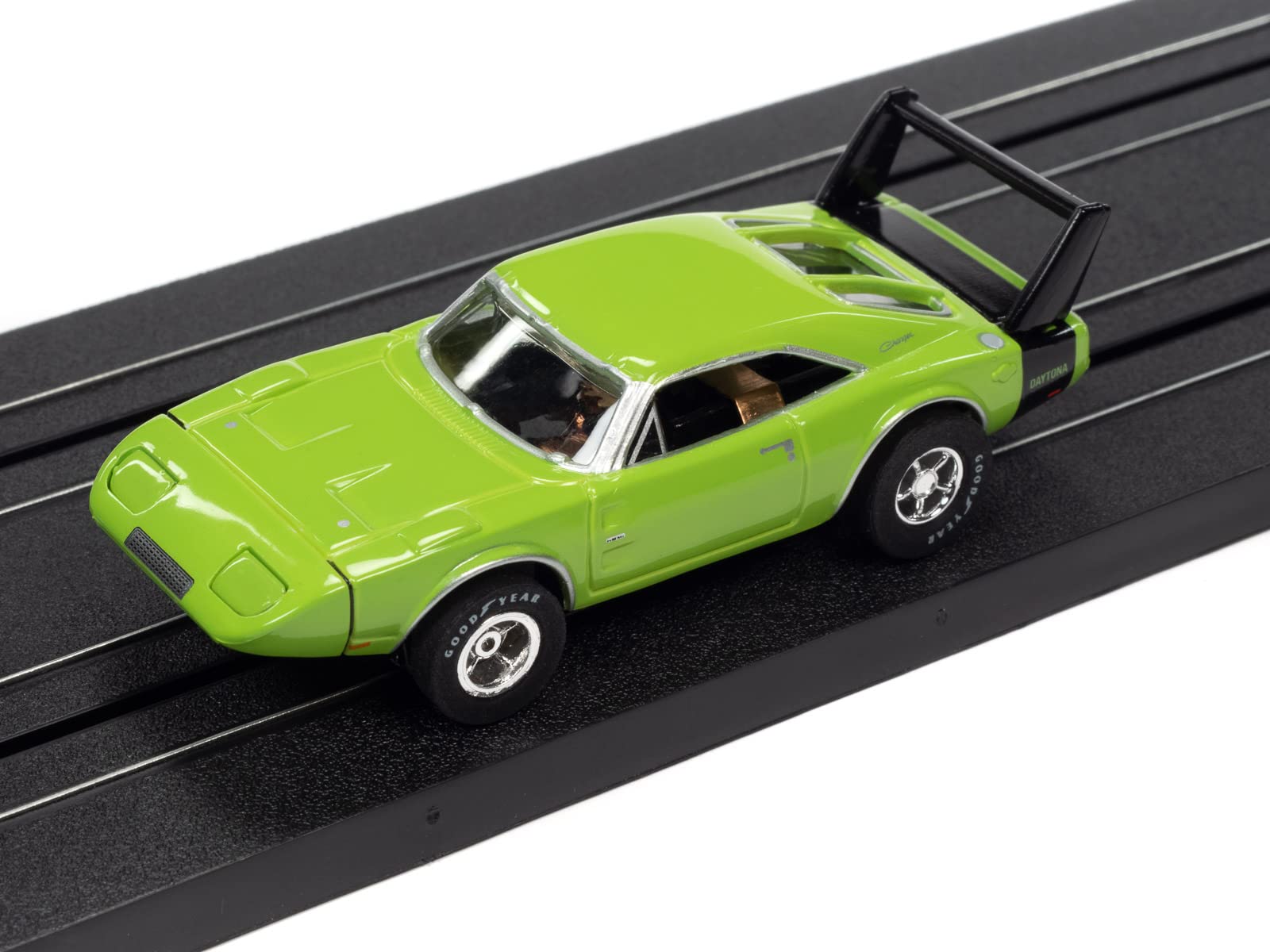 Auto World Xtraction R35 1969 Dodge Daytona Green HO Scale Slot Car