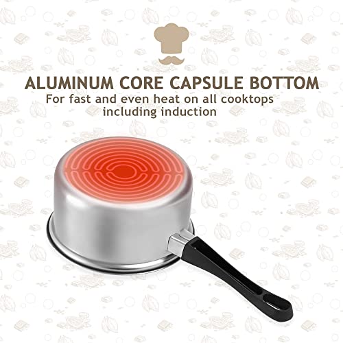 La Patisserie 1.5 Quart Double Boiler w/ 4 Chocolate Molds - 3 Piece Stainless Steel Double Boiler Pot for Melting Chocolate, Candle Making, Soap Melting and Wax Meltingā¦