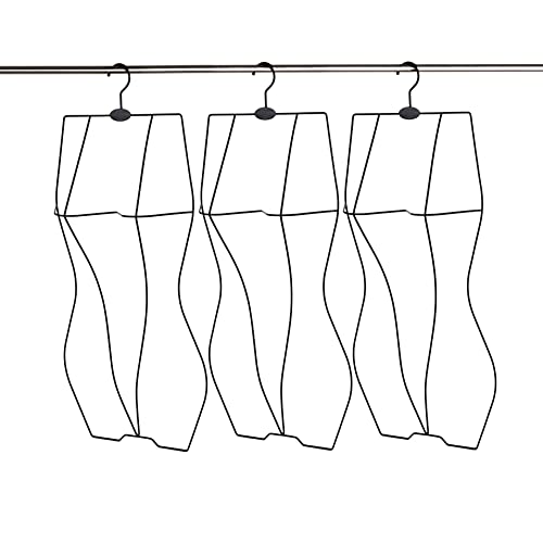 Black Full Body Shape with Chest Metal Wire Swimwear Swimsuit Hanger for Bikini Display Lingerie Hangers(10Pack,Black)