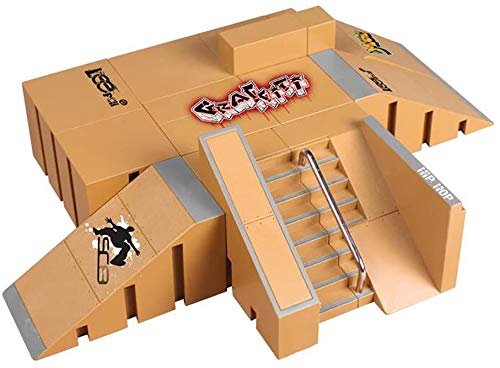 Aestheticism Skate Park Kit, with Interesting Accessories, Experience More Gameplay and Happiness for Kids - Ramp Parts for Fingerboard Skate Park Ultimate Parks Training Props