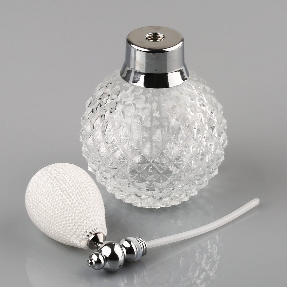 Coolrunner Crystal Art Vintage Style Refillable Perfume Atomizer Spray Bottle 100ml (Clear)