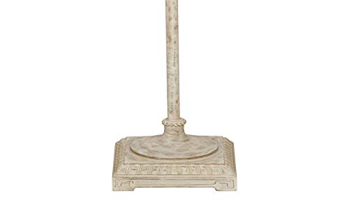 Catalina 22798-000 Rustic Farmhouse Faux Wood Urn Floor Lamp, 59", Distressed White