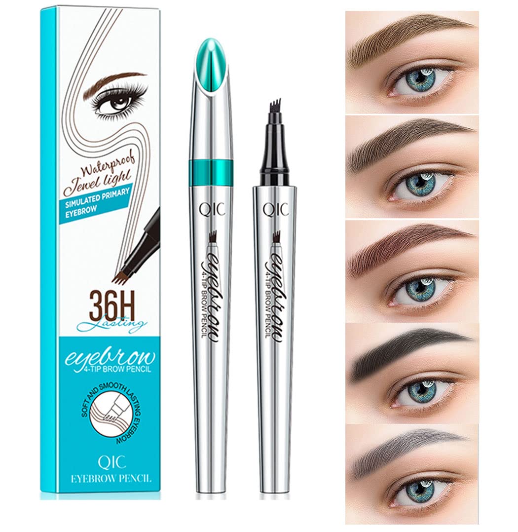 Eyret Liquid Eyebrow Pencil Natural Waterproof Eyebrow Pen Long-Lasting Eyebrow Microblading Pen Makeup Costume for Women and Girls