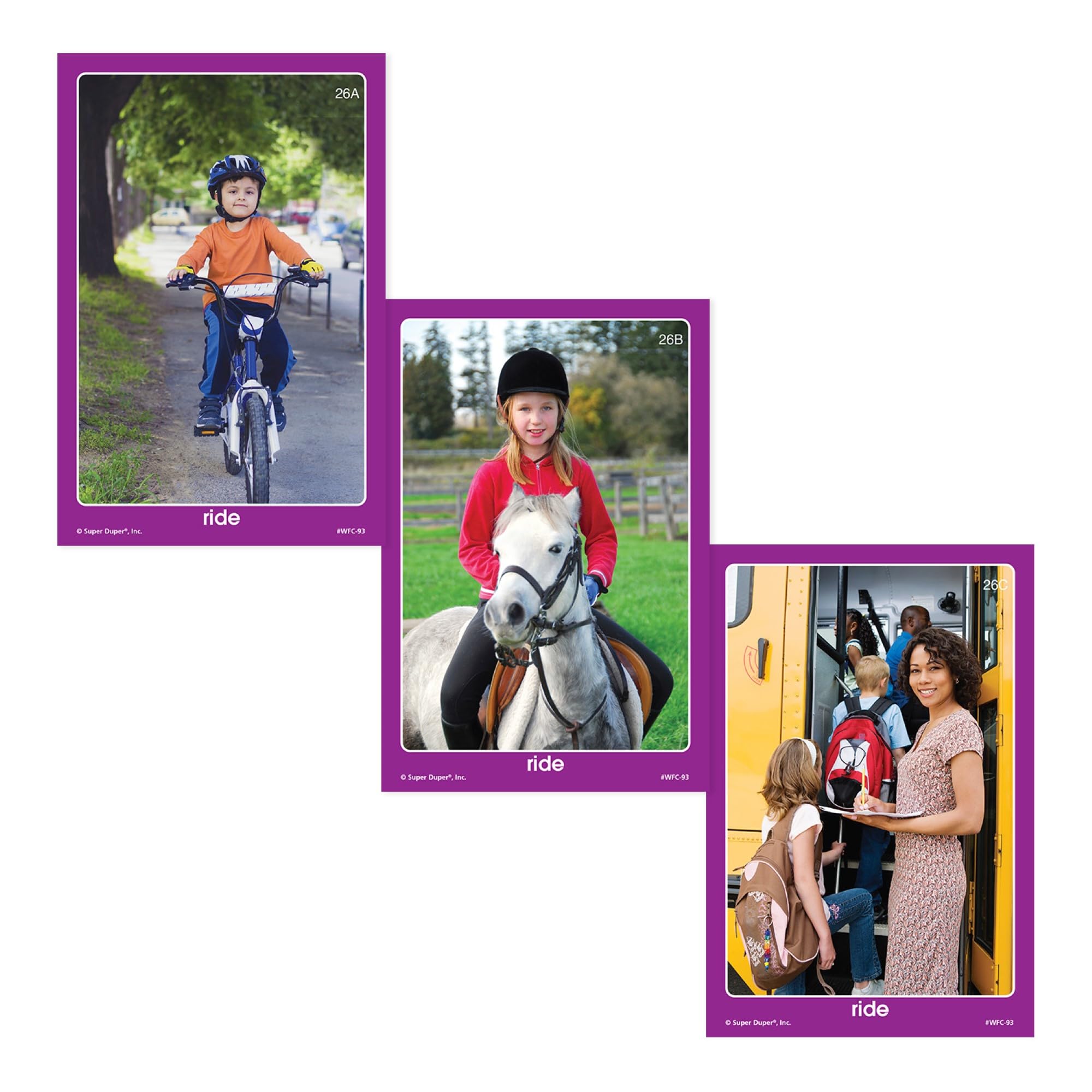 Super Duper Publications | Webber Photo Cards - Pronouns in Action - He, She, and They - Verb Flash Cards | English Grammar - Subjective Third-Person Pronouns | Educational Learning Materials