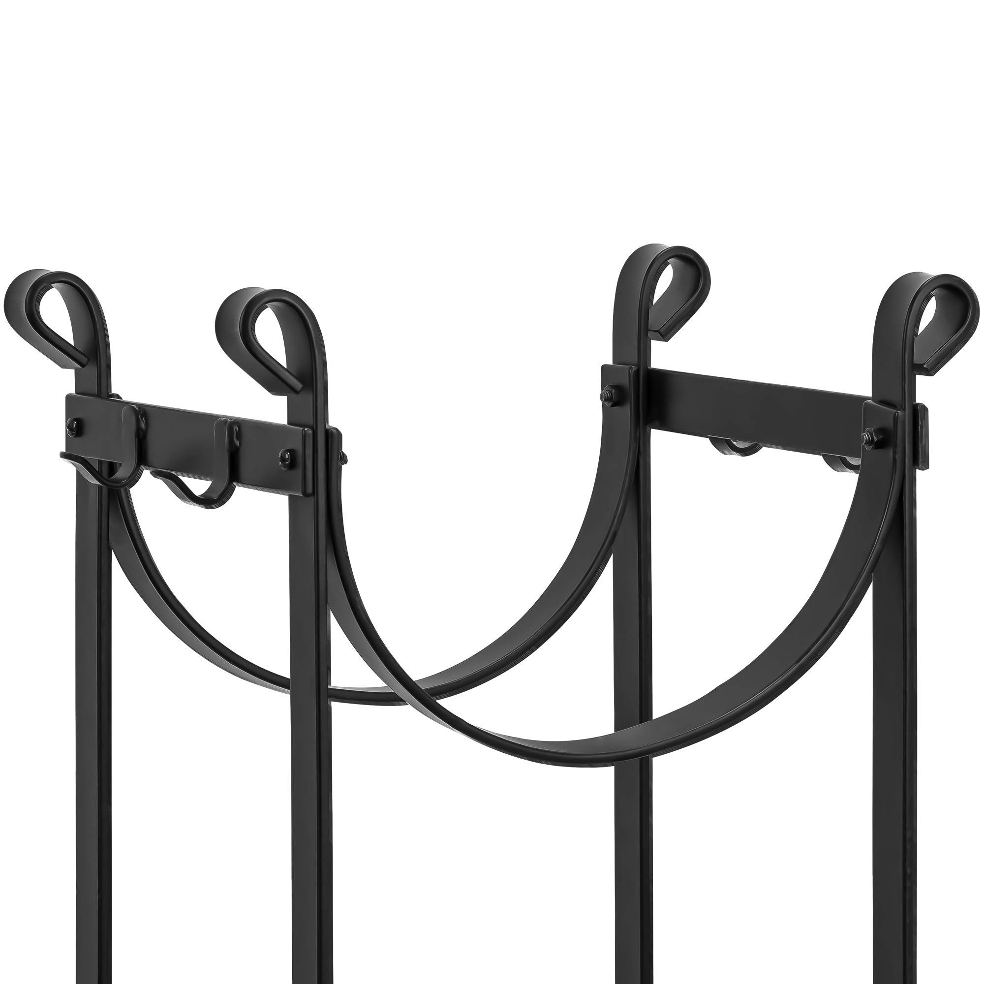 Amagabeli 30.7in Tall Fireplace Log Rack with 4 Tools Bundle Fireplace Bellows Large 15.5"x 7"
