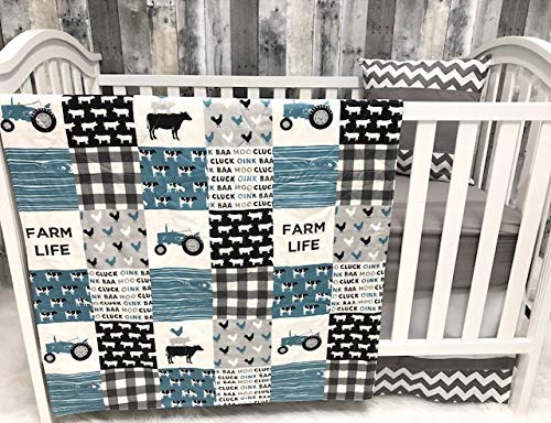 Baby Nursery Bedding , Baby , Farm Life , Cow , Chickens , Cowboy, Farmer , Tractor, Baby Bedding , Crib Bedding , Babylooms