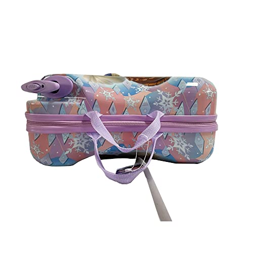 Disney Frozen Ride on Suitcase for Kids, 18'' Suitcase with Seat for Kids, Cute Lightweight Kids Travel Suitcase Trolley
