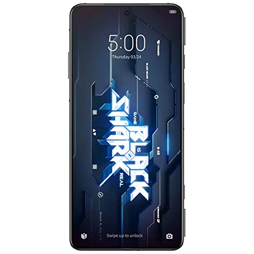 Black Shark 5 Pro Unlocked Gaming Smartphone, 12 GB + 256 GB 5G Cell Phone, 6.67" E4 144Hz Display, Snapdragon 8 Gen 1 + LPDDR5 + UFS3.1, 64MP Camera, 120W Charging with 4650mAh - Black
