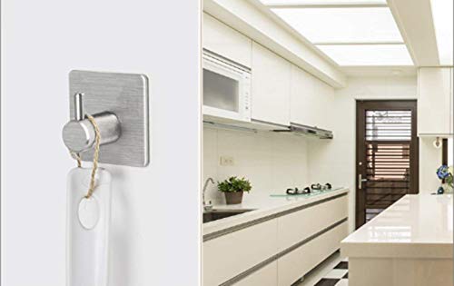 Adhesive Hooks,Wall Hooks Heavy Duty Hanger Bathroom Office Hooks for Hanging Kitchen Bathroom Home,Pack of 2 (Gold)