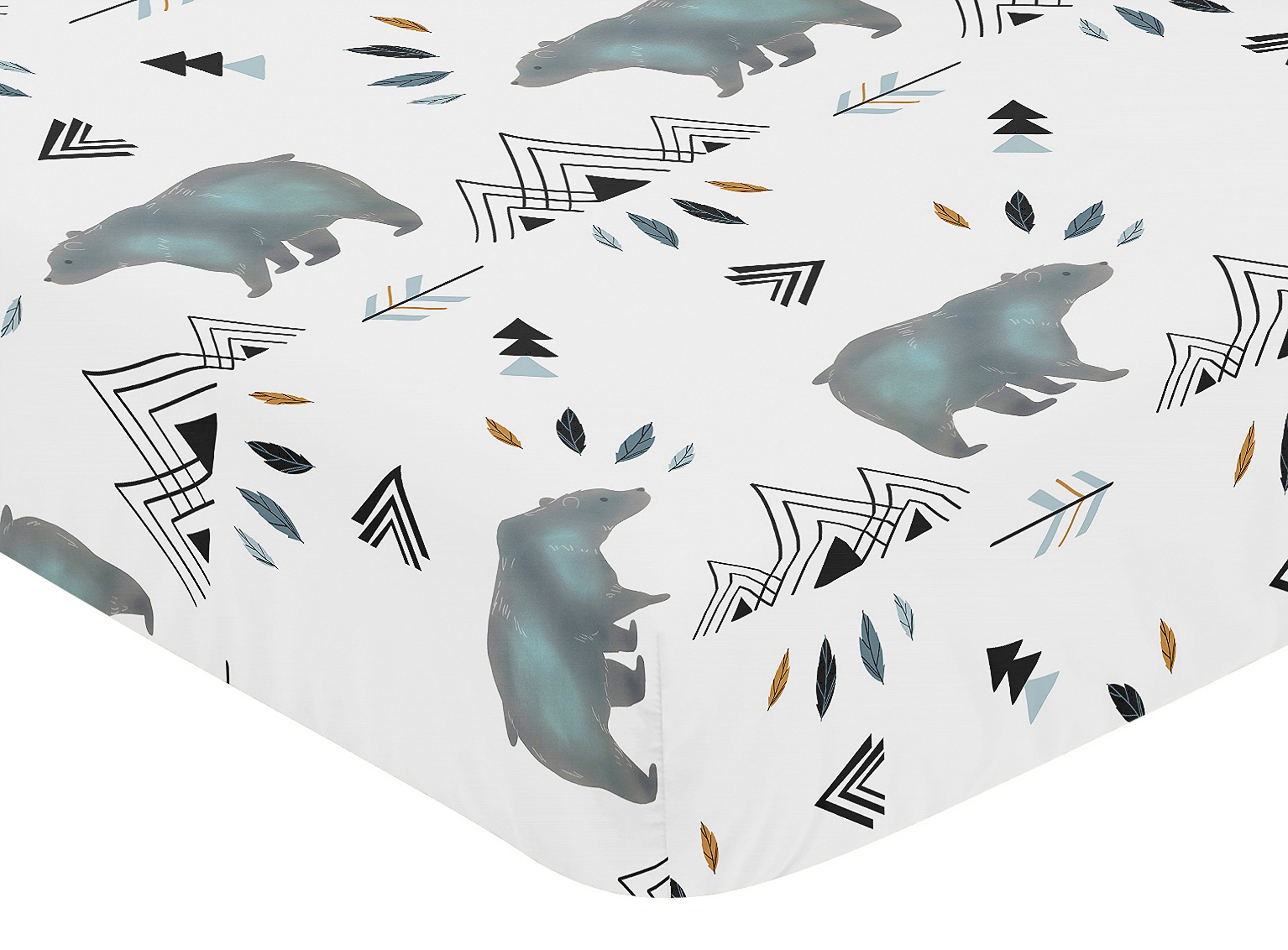 Baby or Toddler Fitted Crib Sheet for Bear Mountain Watercolor Collection by Sweet Jojo Designs