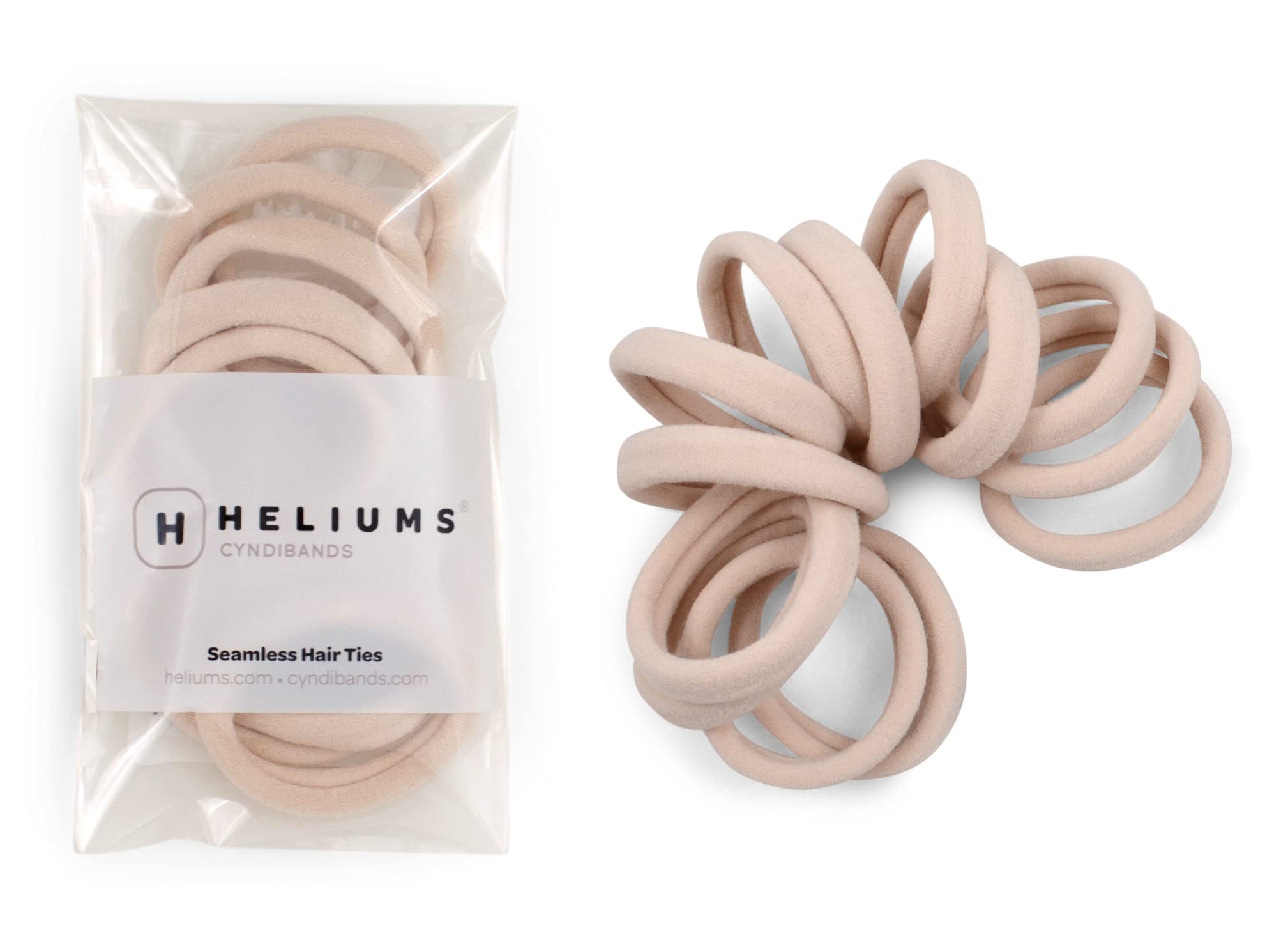 Cyndibands Seamless Hair Ties - Blonde - Gentle Hair Ties No Damage, Standard Size 1.5 Inch, Soft and Stretchy Nylon Fabric Ponytail Holders - 12 Count