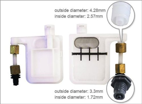 Big Damper with Resized Adapter Solvent for DX4 Heads Mutoh VJ-1204,VJ-1304,1604,RJ-900C 10 PCS/Packed