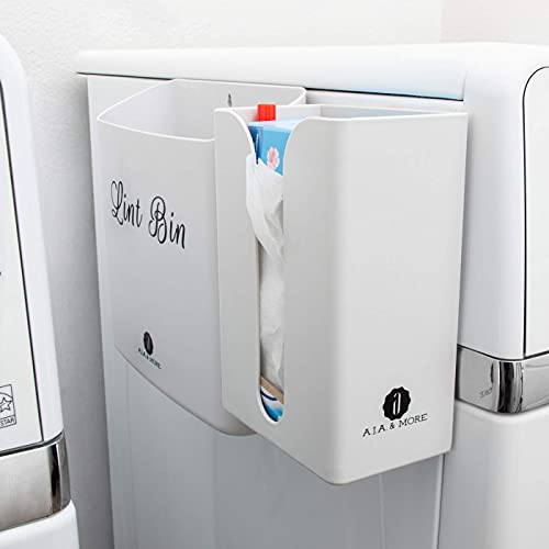 Dryer Sheet Dispenser Magnetic - Sleek Dryer Sheet Holder for Neat Storage Of Laundry Softener Sheets - Sturdy Case for Fabric Softener Sheet for Laundry Room - Compact Dryer Sheet Caddy (Light Grey)