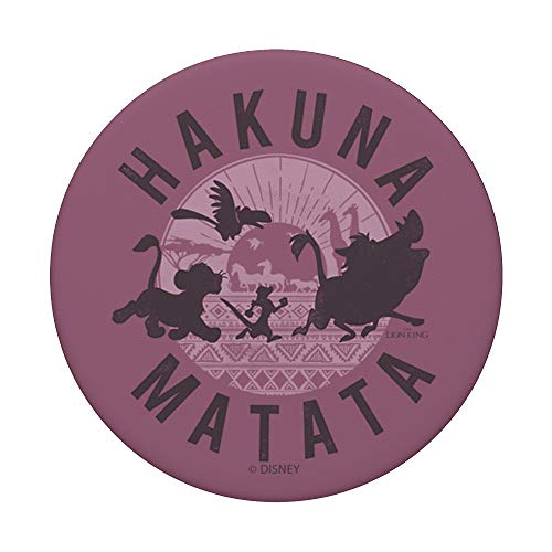 Disney The Lion King Simba Timon Pumbaa Hakuna Matata Purple PopSockets PopGrip: Swappable Grip for Phones & Tablets